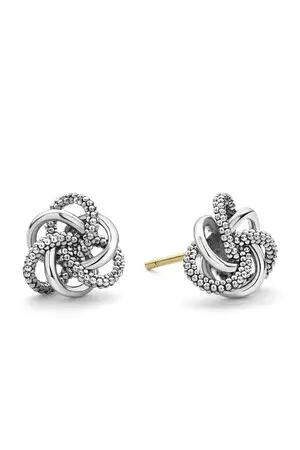 Lagos Love Knot Stud Earrings - Silver
