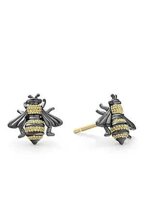 Lagos Honeybee Stud Earrings In Sterling Silver And 18k - Gold