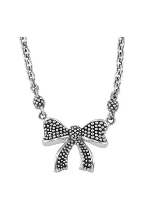 Lagos Kinder Childs First Caviar Bow Necklace