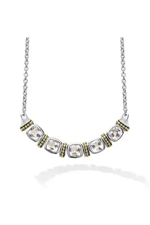 Lagos Rittenhouse Five Station Topaz Necklace - White