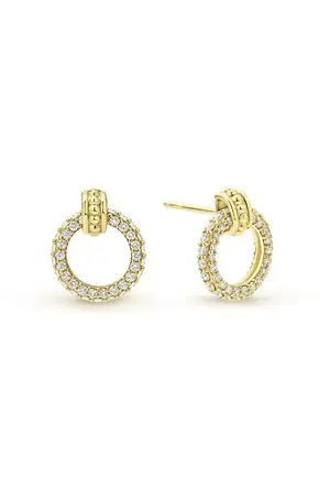 Lagos Meridian 18k And Diamond Stud Earrings - Gold