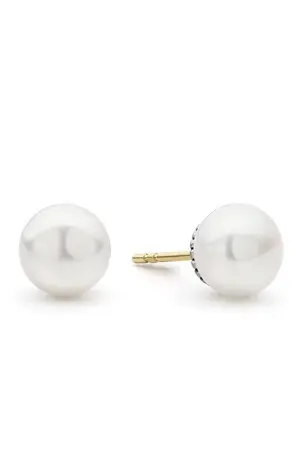 Lagos Luna Pearl Stud Earrings - Gold