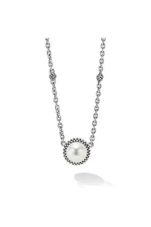 Lagos Luna Pearl Pendant Necklace - Red