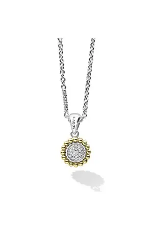 Lagos Caviar Lux Diamond Pendant Necklace - Gold