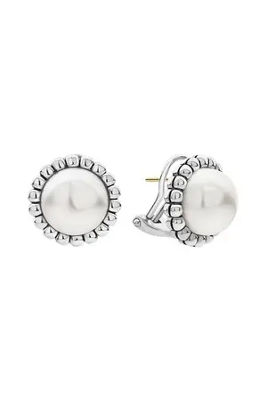 Lagos Luna Pearl Stud Earrings - Red