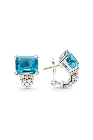 Lagos Glacier Swiss Topaz Huggie Earrings - Blue