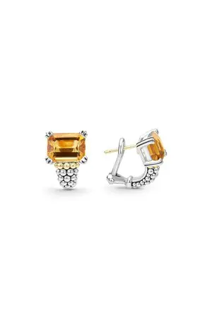 Lagos Glacier Citrine Huggie Earring - Gold