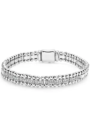 Lagos Caviar Spark Diamond Link Bracelet
