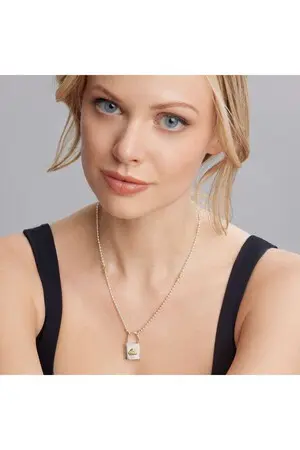 Lagos Beloved Large Two-tone Lock Pendant Necklace