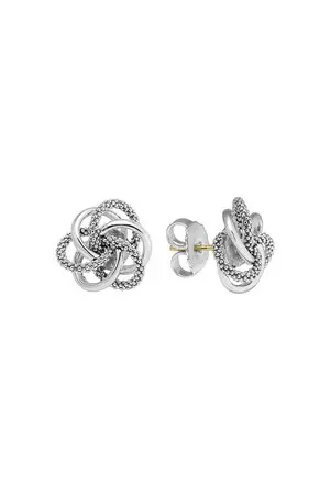 Lagos Love Knot Stud Earrings - Silver