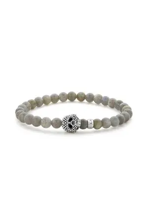 Lagos Anthem Labradorite Skull Bead Bracelet - Silver