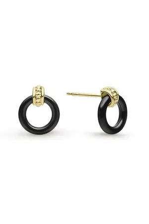 Lagos Meridian Circle Stud Earrings - Gold