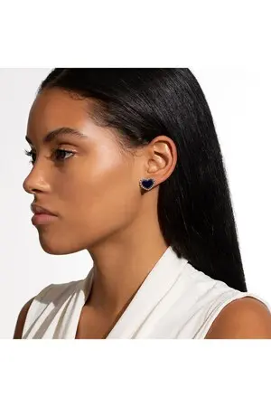 Lagos Maya Onyx Heart Stud Earrings