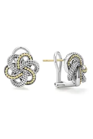 Lagos Love Knot Two-tone Earrings - Gold