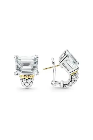 Lagos Glacier Topaz Huggie Earrings - White