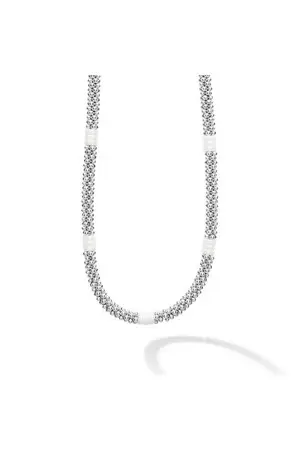 Lagos Caviar Ceramic Station Caviar Necklace - White