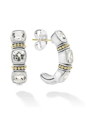 Lagos Rittenhouse Topaz Hoop Earrings - White