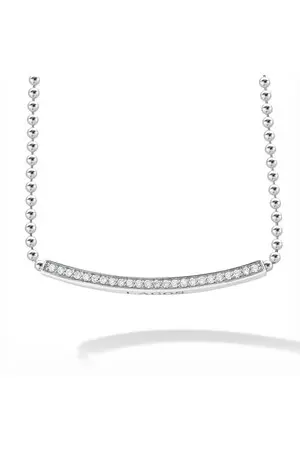 Lagos Caviar Spark Diamond Necklace - Silver