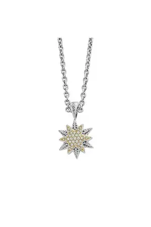 Lagos North Star Two-tone Diamond Pendant Necklace - Gold