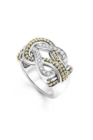 Lagos Newport Two-tone Knot Diamond Ring