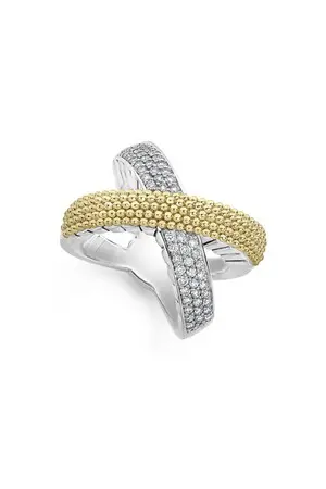 Lagos Caviar Lux X Caviar Diamond Ring - Gold