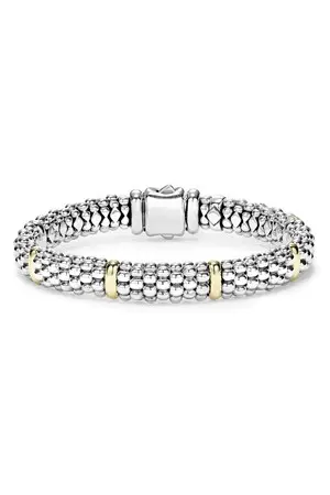 Lagos Signature Caviar Six Station Bracelet - Gold