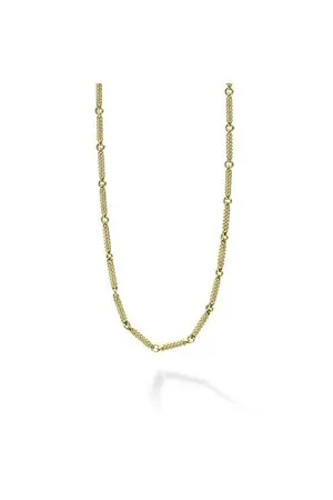 Lagos Signature Caviar 18k Link Necklace - Gold