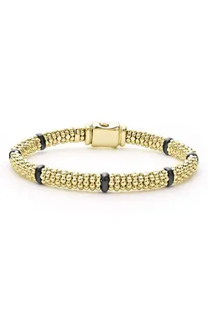 Lagos Ceramic & 18k Caviar Bracelet - Gold