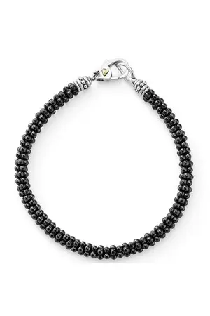 Lagos Caviar Ceramic Beaded Bracelet - Black