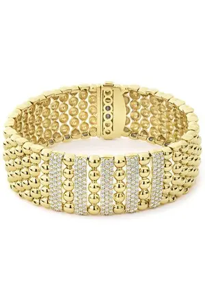 Lagos Caviar Five Station Diamond Bracelet