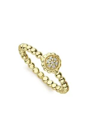 Lagos 18k Caviar Diamond Ring - Gold