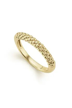 Lagos Caviar 18k Beaded Ring - Gold