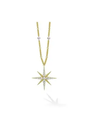 Lagos North Star 18k Diamond Pendant Necklace
