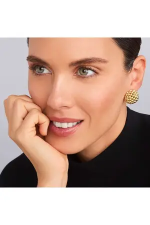 Lagos Caviar 18k Beaded Clip Earrings