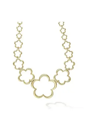 Lagos Caviar Gold 18k Gold Link 18-inch Necklace - Floral