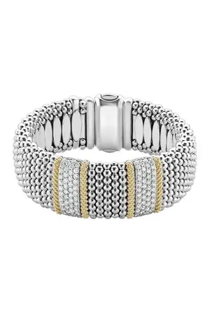 Lagos Caviar Lux Diamond Bracelet - Gold