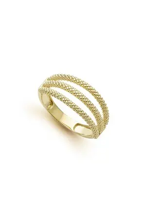 Lagos Signature Caviar Superfine 18k Ring - Gold