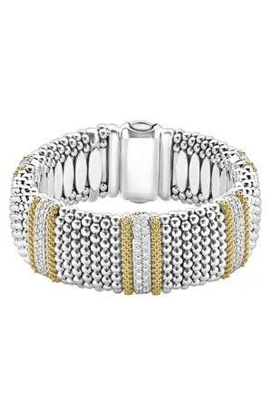 Lagos Caviar Lux Diamond Bracelet - Gold