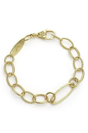 Lagos Signature Caviar 18k Link Bracelet - Gold