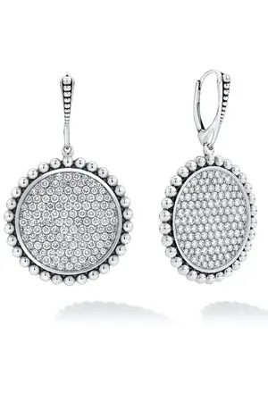 Large Diamond Drop Earrings