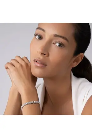 Lagos Enso Diamond Circle Caviar Bracelet, 6mm