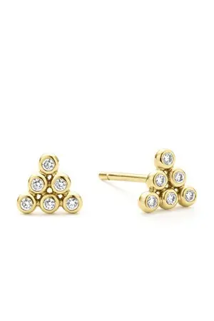 Lagos Ksl 18k Triangle Diamond Stud Earrings - Gold
