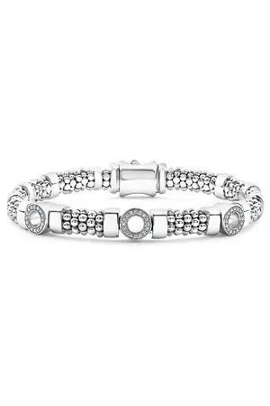 Lagos Caviar Spark Diamond Bracelet - Silver