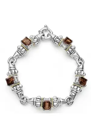Lagos Glacier Classic Smokey Quartz Bracelet - Gold