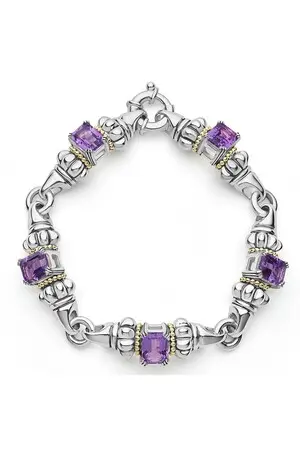 Lagos Glacier Classic Amethyst Bracelet - Gold