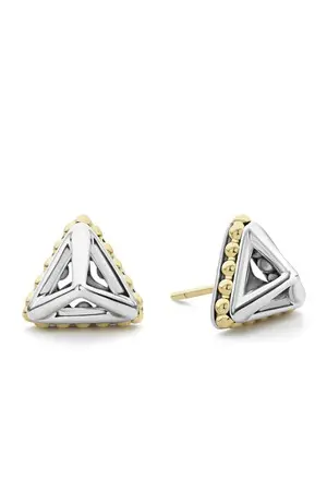 Lagos Ksl Open Pyramid Stud Earrings - Gold
