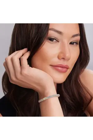Lagos Caviar Lux Single Station Diamond Bracelet In Sterling Silver And 18k - Gold