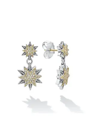 Lagos North Star Diamond Drop Earrings - Gold