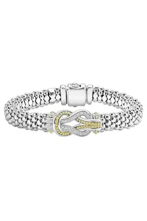 Lagos Newport Knot Caviar Diamond Bracelet - Gold