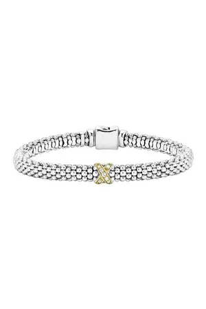 Lagos Embrace Single Station Two-tone Diamond Bracelet - Gold